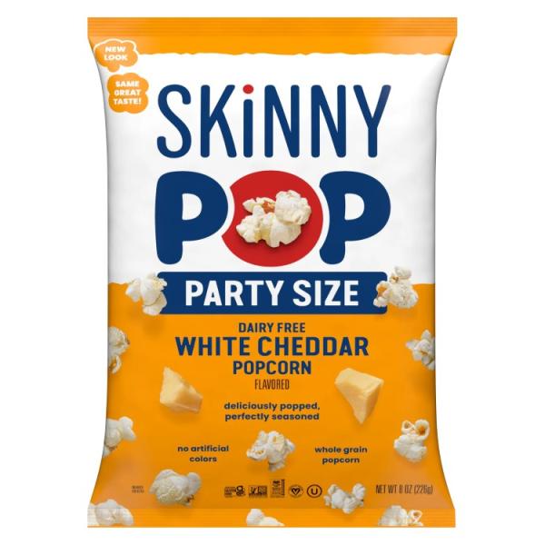 ホワイトチェダーは、いつの時代も人気のフレーバーです！塩味、カリカリ感、チーズの風味、そしてクリスピーな食感が絶妙なこのスナックは、手で掴んでも、袋いっぱいにでも食べたくなるはずです！スキニーポップのポップコーンは、8オンスのシェアサイズで...