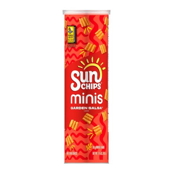 すぐに食べられるサンチップスミニガーデンサルサキャニスター1缶（3.75オンス）が含まれています 赤いトマトと緑のハラペーニョの味が、全粒穀物の美味しさの波に乗って口の中に直接届けられます お気に入りのスナックがミニサイズになりました フリ...