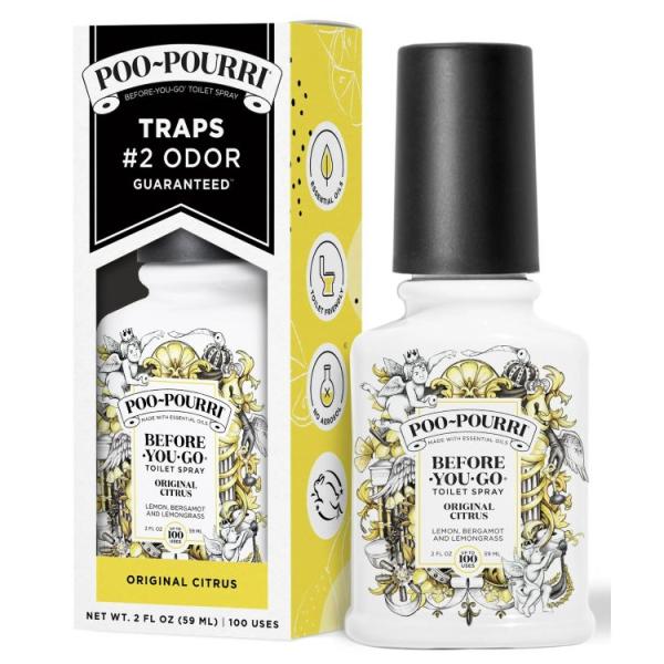 トイレを使う前に、便器の水にPoo~Pourriトイレスプレーをスプレーするだけで、臭いの発生を未然に防ぎます。Poo~Pourriビフォアユーゴートイレスプレーは、バスルームを爽やかで清潔な香りで満たします。臭いを覆い隠したり消したりする...