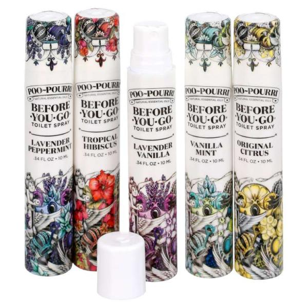 Poo-Pourri Before-You-Goトイレスプレーは、バスルームを爽やかで清潔な香りで満たします。臭いを覆い隠したり消したりするだけでなく、空気中に漂うのを防ぎます。100%天然エッセンシャルオイルを使用。Poo~Pourri ...