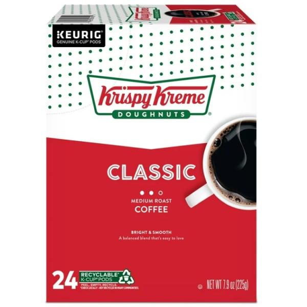 クリスピークリームの味わいを自宅で楽しめるミディアムローストコーヒーです。バランスのよい飲みやすいブレンドで、フルーティーな香りとすっきりとした甘みのある後味が特徴。アラビカ種コーヒー豆を使用しています。Keurigコーヒーメーカーに対応し...