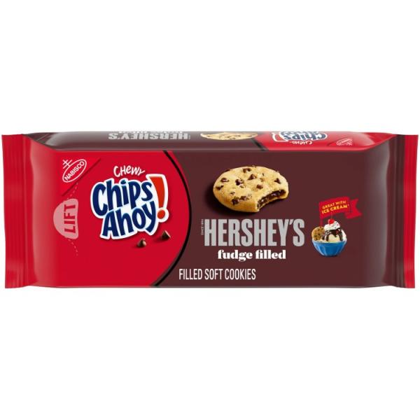 CHIPS AHOY! 9.6オンス 1パック（ハーシーのファッジ入りソフトクッキー入り） 柔らかいチョコレートチップクッキーには、おいしいハーシーのチョコレートファッジが詰められています 柔らかく丸いクッキーは、伝統的な甘いおやつや、パー...