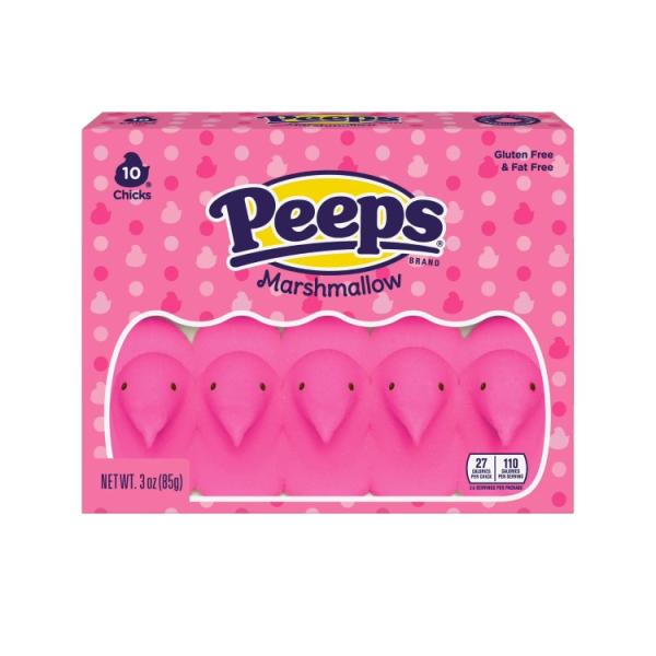 PEEPS ピンク マシュマロチックは、イースターシーズンにぴったりのひよこ型マシュマロスイーツです。春らしいピンクカラーが特長で、イースターバスケットのお菓子として人気の定番アイテムです。 ふんわりとしたマシュマロの甘さで、そのままおやつ...