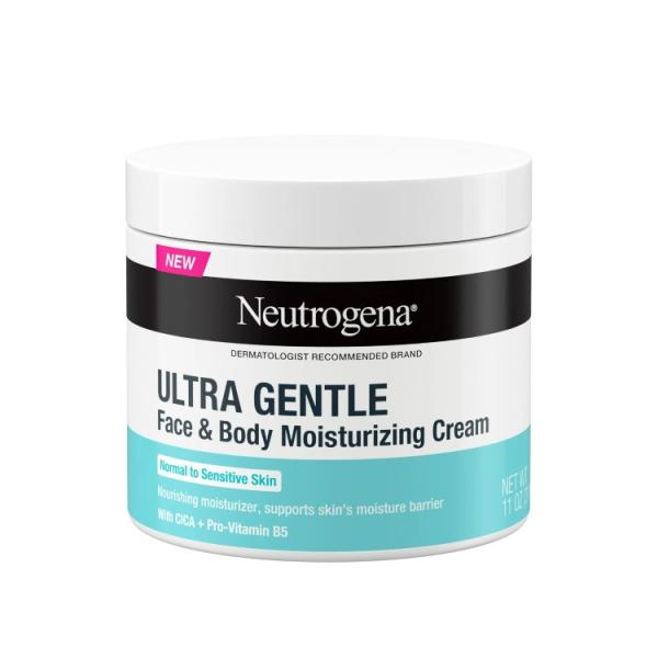 ニュートロジーナの「ウルトラジェントル デイリー フェイス＆ボディ モイスチャライジングクリーム」は、全身に使える保湿クリームで、乾燥しやすい肌をやさしくうるおします。普通肌から敏感肌まで幅広い肌タイプに対応し、毎日のスキンケアにおすすめで...