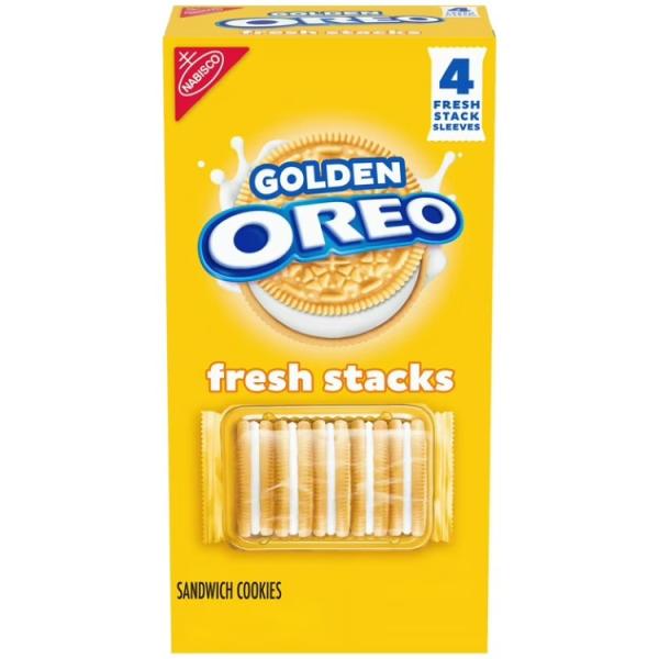 オレオ ゴールデン サンドイッチクッキー（8.05oz）は、香ばしいゴールデンウエハースでオリジナルのオレオクリームをサンドしたクッキーです。やさしい甘さと軽やかな食感が特長で、ミルクに浸して楽しむのはもちろん、アイスクリームのトッピングに...