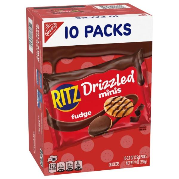 ひと口サイズのクラッカーにチョコレート風味のドリズルをかけた、リッツのミニクラッカースナックです。 塩味と甘さのバランスが楽しめる、サクッとした食感のスナックに仕上がっています。 片面にドリズル、もう片面にコーティングを施した仕様で、異なる...