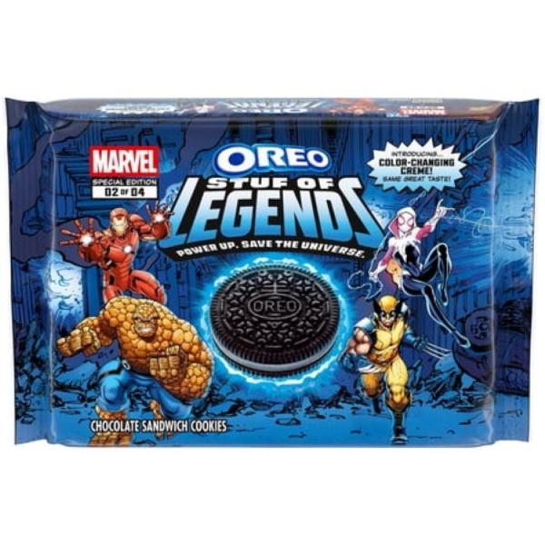 マーベル オレオ スタッフ・オブ・レジェンズ チョコレートサンドクッキー 特別版 10.68オンス1パック。オレオのチョコウエハースを、マーベルキャラクター32種のランダムデザインでエンボス加工（アベンジャーズ、ファンタスティック・フォー、...