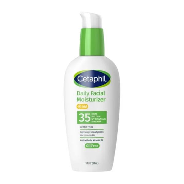Cetaphil デイリー フェイシャル モイスチャライザー SPF35 3fl oz（約89ml）乾燥肌?オイリー混合肌向けの3in1フェイス用保湿クリーム。うるおいを与えながら肌を整え、肌を紫外線から守ります。広域スペクトラムSPF35...