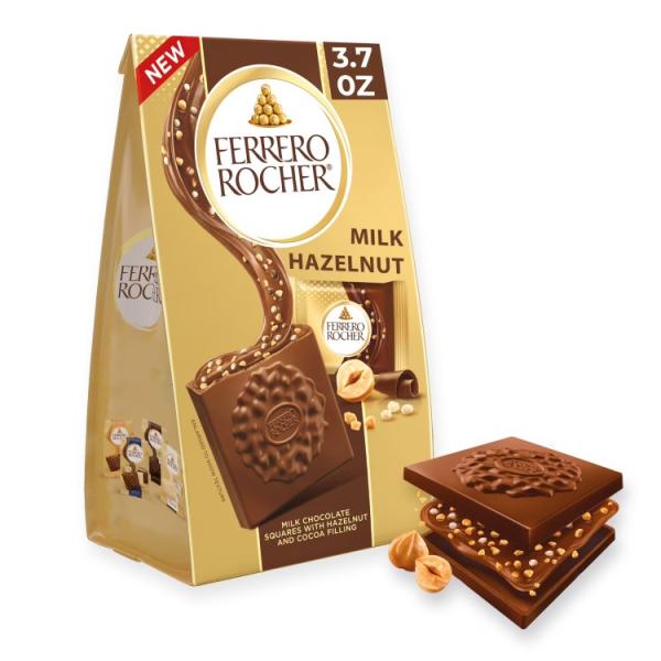 ユニークなチョコレート体験：10個の個包装ミルクチョコレートスクエアが、シグネチャーゴールドスタンドアップバッグにエレガントに詰め込まれており、シェアやギフトに最適です。 厳選されたローストヘーゼルナッツ、高級チョコレート、クリーミーなフィ...