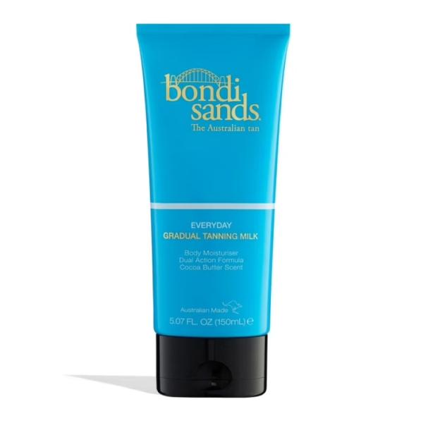 Bondi Sands エブリデイ グラデュアル タンニングミルクは、毎日の保湿ケアとして使えるミルクローションです。アロエベラとビタミンEを配合し、肌にうるおいを与えながら徐々に自然な色づきを演出します。セルフタンニング製品との併用も可能...