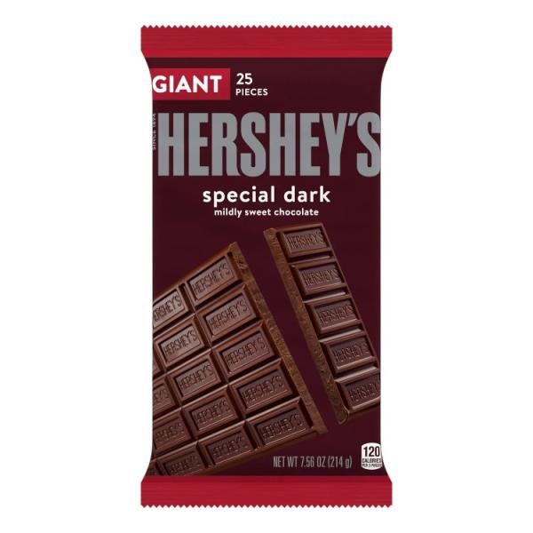 HERSHEY'S（ハーシー）スペシャルダーク マイルドスイートチョコレート ジャイアントキャンディーバーは、濃厚でなめらかな味わいが楽しめる、大人向けの贅沢なチョコレートバーです。内容量は約214g（7.56オンス）で、25ブロックに分か...