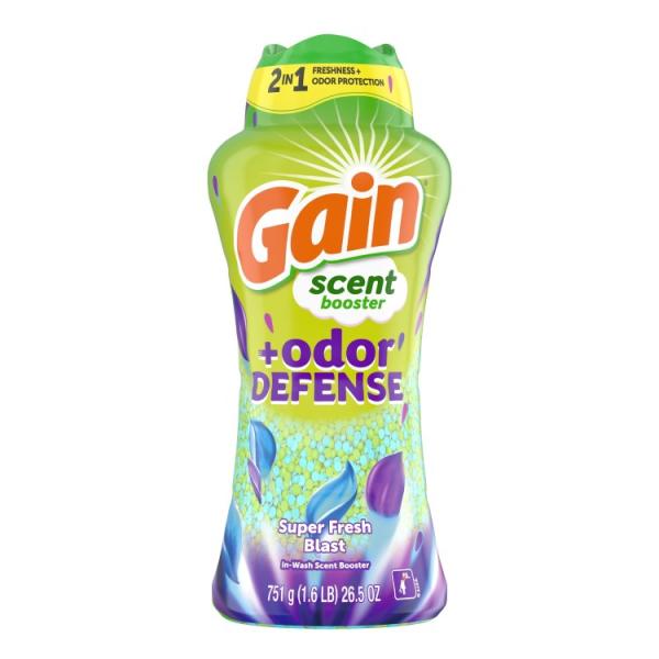 「ゲイン オーダーディフェンス 2イン1 洗濯用香り付けビーズ スーパーフレッシュブラストの香り」は、洗濯物に爽やかな香りをプラスしながら、ニオイをしっかり抑える香り付けアイテムです。 まるで自然の中にいるような清々しいフレッシュ感を衣類に...
