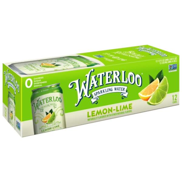 レモンライム フレーバーのナチュラルスパークリングウォーター 12oz（約355mL）、12本セット。 ゼロカロリー、砂糖不使用、甘味料不使用、ナトリウムゼロで、爽やかな炭酸とフルーティーな香りを楽しめます。 非遺伝子組換え認証、Whole...