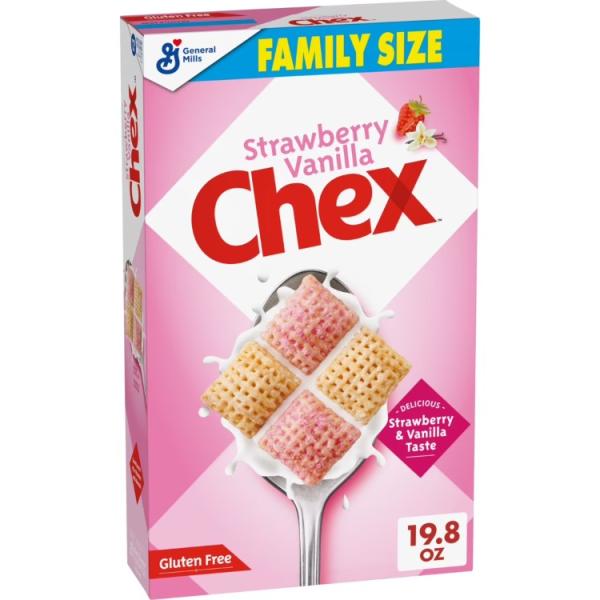 「ストロベリーバニラ チェックス シリアル」は、サクサクとした格子状のフレークにストロベリーとバニラの風味を加えた、家族みんなで楽しめるグルテンフリーの朝食用シリアルです。爽やかな甘さと香りが朝のひとときを華やかに彩ります。 1食あたり13...