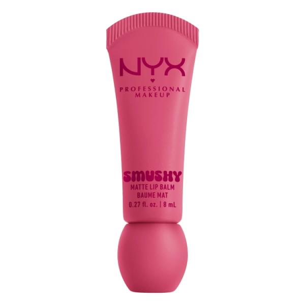 NYX プロフェッショナルメイクアップ スムッシー マット リップバーム（スワイプ セッシュ）は、なめらかなテクスチャーで唇にスムーズに広がり、自然なマット質感に仕上げるリップバームです。ヴィーガン処方で、軽やかなつけ心地をお楽しみいただけ...
