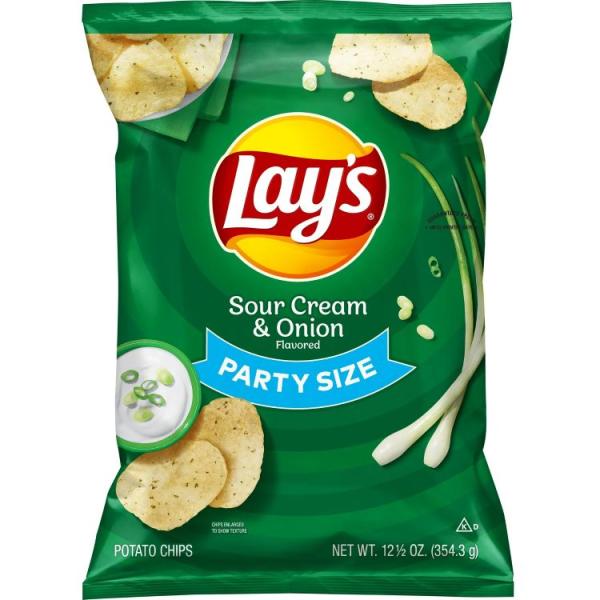 大好きなLAY'Sチップスにぴったりのサワークリームとオニオンの風味 家族全員で楽しめるおいしいおやつ おいしいLAY'Sのクランチースナック パーティーの人数 クリーミー、風味豊か、サクサク、美味しい 人工香料不使用 コーシャ - 乳製品