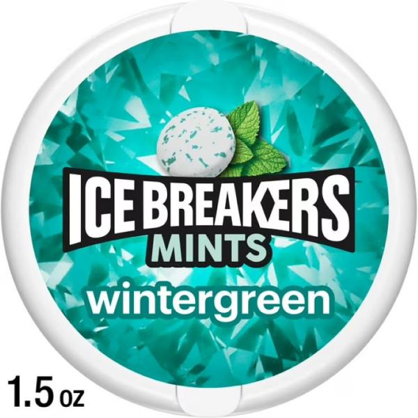 ICE BREAKERSのウィンターグリーン風味のシュガーフリーミントで、すぐに防ぎましょう。上司との1対1のミーティング？大丈夫、ミントを口に放り込むだけ！初デート？特別な人に会う前にシュガーフリーミントを口に含んで、自信がぐんとアップす...