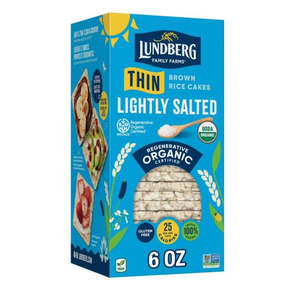 ランドバーグ オーガニック シン ブラウンライスケーキ 24枚入り再生型農法（Regenerative Organic Certified?）で栽培されたカリフォルニア産有機ブラウンライスを使用したライスケーキです。原材料は有機全粒玄米とシ...
