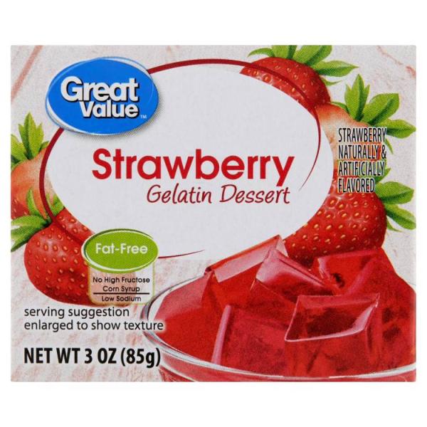 グレートバリュー ストロベリーゼラチンデザートは、いちご風味が楽しめるゼラチンデザートの素です。 熱湯に溶かして冷やすだけで、手軽にデザートが作れます。 そのまま楽しむのはもちろん、ホイップクリームやフルーツを添えたパフェなどアレンジにも活...