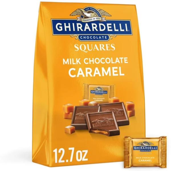 ギラデリ ミルクチョコレート キャラメル スクエアは、12.7オンス入りのチョコレートバッグです。なめらかなキャラメルフィリングを、コクのあるミルクチョコレートで包み込んだ、満足感のある甘さが楽しめます。そのままおやつとして味わうのはもちろ...