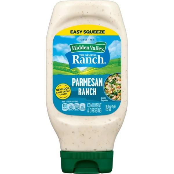 ヒドゥンバレー パルメザン ランチドレッシング（454g）は、ランチシーズニングにパルメザンチーズを加えた、コク深い味わいが特長のドレッシングです。人気のランチドレッシングにチーズの風味をプラスし、まろやかな味わいを楽しめます。使いやすいス...