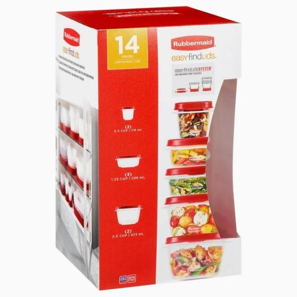 ラバーメイドのイージーファインドリッズ保存容器は、食材の保存だけでなく、キッチンの整理整頓にも役立つ便利なアイテムです。フタは鮮やかな赤色で目立ちやすく、容器の底や他のフタ同士にしっかりとスナップできるため、収納時にもかさばりません。 21...