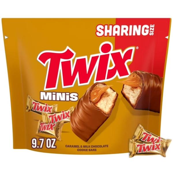 ミルクチョコレート、とろけるキャラメル、サクサクのクッキーが絶妙に重なったミニサイズのTWIXチョコレートバー。こちらはシェアにぴったりな、個包装タイプのチャック付きパック（275g入り）です。ランチタイムのおやつなど、ちょっとした気分転換...