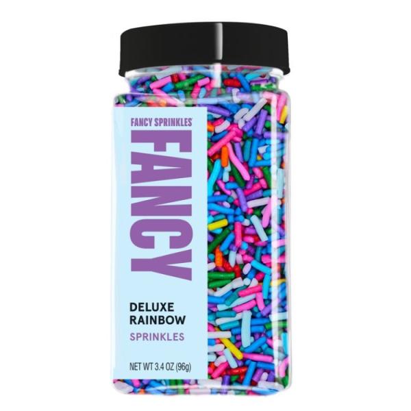 焼き菓子に華やかさをプラスする「FANCY SPRINKLES デラックス レインボー クランチー ジミーズ」は、クラシックなレインボーカラーにピンクやパステルを加えた、見た目にも楽しいスプリンクルミックス。いつものスイーツを一瞬でおしゃれ...