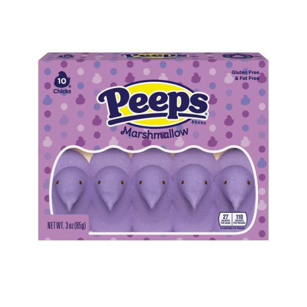 PEEPS ラベンダー マシュマロチックは、イースターシーズンにぴったりのひよこ型マシュマロスイーツです。春を感じさせるラベンダーカラーが特徴で、長年親しまれているPEEPSシリーズの定番アイテムとして楽しめます。 やさしい甘さのマシュマロ...