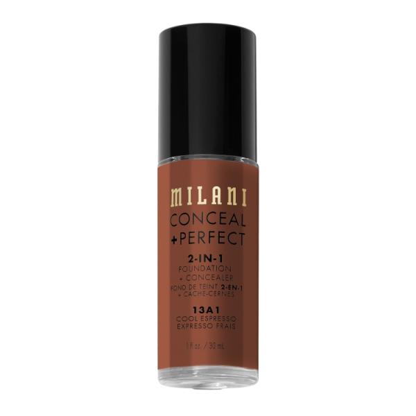 Multi-tasking 2-in-1 foundation + concealer Medium-to-full coverage Natural matte finish Longwear, oil-free formula Wate...