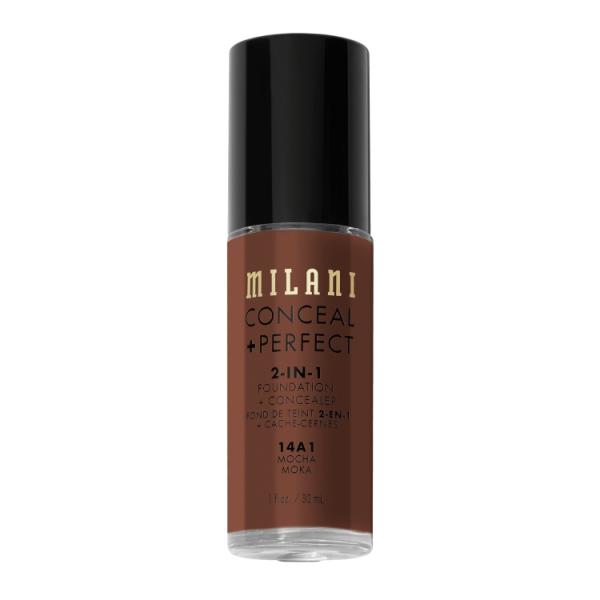 Multi-tasking 2-in-1 foundation + concealer Medium-to-full coverage Natural matte finish Longwear, oil-free formula Wate...
