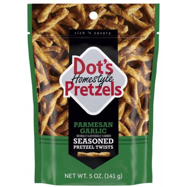 Dot's ホームスタイル プレッツェル ツイスト パルメザンガーリックは、門外不出のシーズニングで味付けされた、バターのコク、やさしい甘み、そしてチーズの風味が絶妙に調和したプレッツェルです。そのまま食べても、スナックミックスに加えても、...
