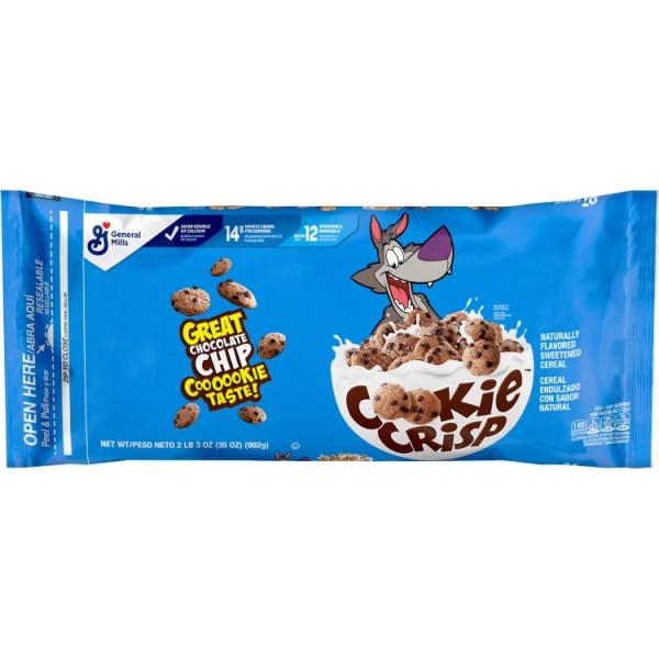 クッキークリスプ シリアルは、チョコチップクッキー風味が楽しめるシリアルです。 ミニクッキー型の見た目とサクッとした食感で、朝食やおやつに取り入れやすい仕上がりです。 1食あたり全粒穀物を14g使用し、カルシウムや12種類のビタミン・ミネラ...