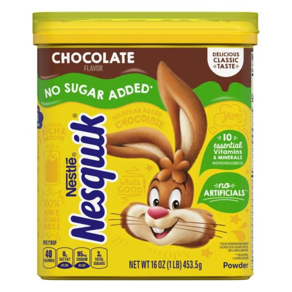 ネスレ ネスキック ノーシュガー チョコレート味 パウダードリンクミックスは、牛乳に混ぜるだけで手軽に楽しめるチョコレート風味のドリンクミックスです。砂糖を加えていないタイプで、なめらかな味わいが特徴です。 低脂肪牛乳（ビタミンA・D入り）...
