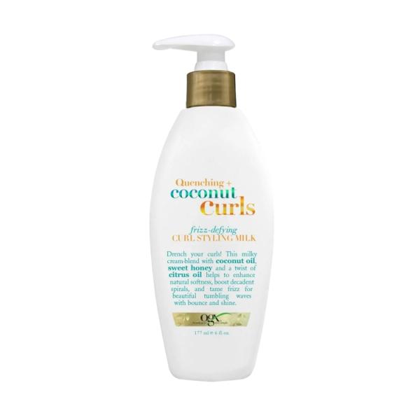 OGX クエンチング＋ココナッツカールズ フリッズディファイ カールスタイリングミルクは、カールやウェーブヘアをやわらかく整え、ツヤと弾むような仕上がりを叶えるリーブインタイプのスタイリングミルクです。ココナッツオイルが髪にツヤとしなやかさ...