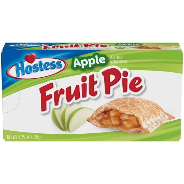 ホステス フルーツパイ アップル。 サクッとしたパイ生地の中に、アップルフィリングをたっぷり詰めたフルーツパイです。 りんごの甘みとやさしい風味が楽しめるスイーツ。 手軽に食べやすく、いつでもどこでも楽しめるおやつです。