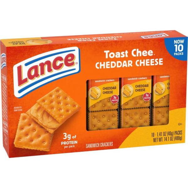 トーストチー サンドクラッカー チェダーチーズ 10袋入り サクッと焼き上げたクラッカーで、チェダーチーズフィリングをサンドしたスナックです。チーズの風味を楽しめる、食べごたえのある味わいに仕上げました。 1食あたりたんぱく質3g。ランチタ...