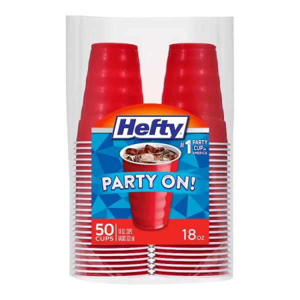 【商品説明】Hefty Party On! 使い捨てプラスチックカップ（レッド・18oz）50個入りです。【特徴】・持ちやすいイージーグリップデザインで安定した握り心地・しっかりとした耐久性のある丈夫な素材を使用・お気に入りの飲み物をたっぷ...