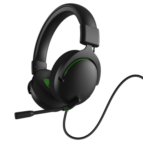 onn 有線ゲーミングヘッドセット Xbox Series X/S・Xbox One X/S対応 ブラック＆グリーン。Xbox Series X/S、Xbox One X/Sコンソールに対応。40mmスピーカードライバーがクリアで没入感のあ...