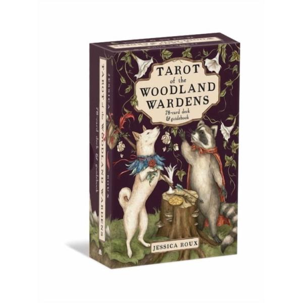 「Tarot of the Woodland Wardens」の78枚カードデッキとガイドブックのセットです。著者はAmber Lotus Publishing、ISBNは9798881600099、刊行日は2025年9月30日です。