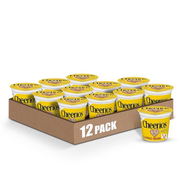 General Mills Original Cheerios Heart Healthy Cereal in a Cupは、全粒穀物のシリアルを持ち運びに便利なカップで楽しめる方法を提供します。この美味しいトーストオートシリアルはグルテン...