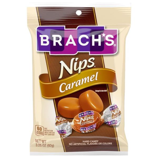 Brach's Nips は個別包装されており、友人、家族、同僚とシェアするのに最適です。パーティー、オフィスのキャンディ皿、いつでもおやつとして最適です。ちょっとした楽しみを楽しみましょう: キャラメル ブラッチのニップスは、忙しい生活か...