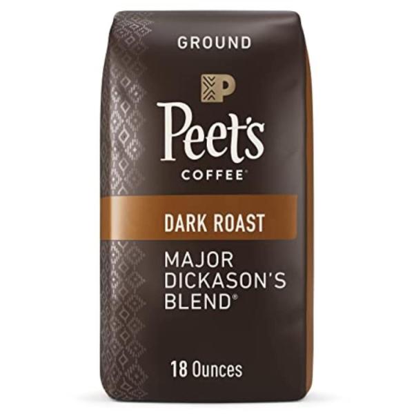 Peet's Major Dickason's Blend 挽き100%アラビカコーヒー18オンス袋1個入り風味と焙煎：ダークロースト。風味豊かで、力強く、コクがあります。ピート氏と彼の最も目の肥えた顧客によって開発されたメジャーディカソン...