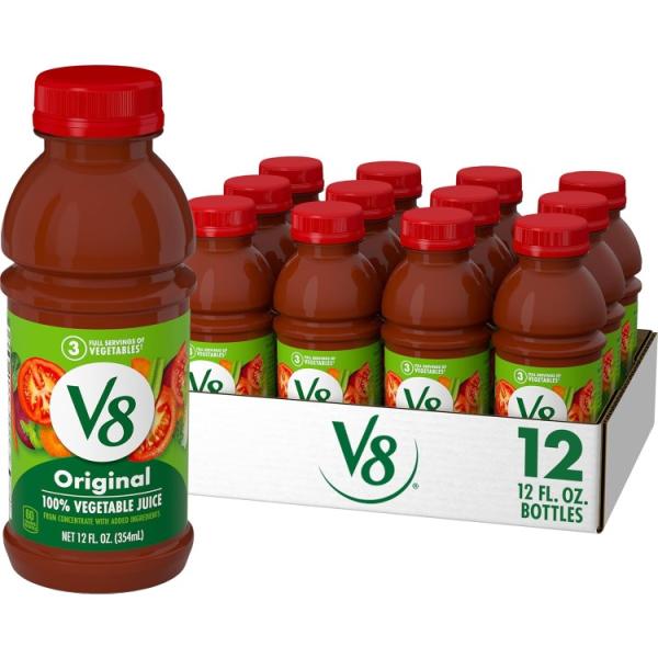 V8オリジナル100%野菜ジュース12液量オンス1回分ボトル12本他のジュースに代わる満足のいく代替品。濃縮トマトジュースと7種類の野菜ジュースで作られています。この100%ジュースの12液量オンスボトルには野菜3食分が含まれており、ビタミ...