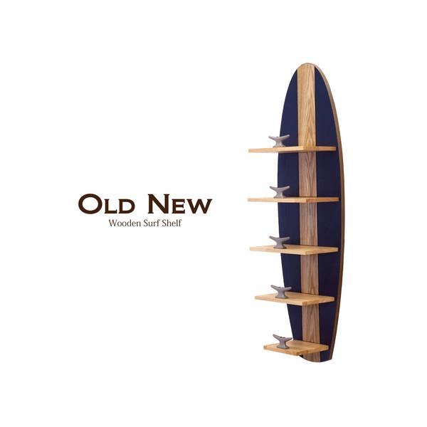 サーフボードモチーフのウォールシェルフです。ボードに5段の棚がついています。しっかりとした作りで、安定感があります。（ネジは別途）［サイズ］約 W31 x D15 x H96.5 cm / 4.5kg棚板サイズ上から約28x1.1x14.5...