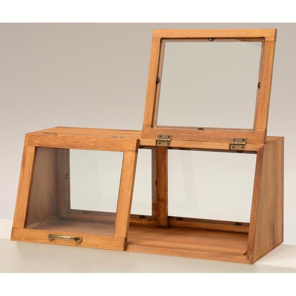 まるでカフェみたいな存在感のカウンター上収納ケース。バラつく小物などをオシャレに収納できるので、キッチンはもちろん、チェストや棚に設置してコレクションケースとしてもオシャレ。ガラス戸なので光を通し、空間を明るく爽やかに演出してくれます。扉は...