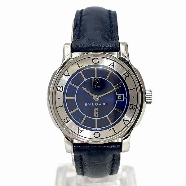 【ブランド】ブルガリ【商品名】ソロテンポ【型番】ST29S【シリアル】D71803【ムーヴメント】クォーツ【材質】SS×レザー【サイズ】ケース幅(リューズ含まず)×厚さ×腕回り最少〜最大(内径)×重さ約27mm×6.4mm×13〜16cm×...