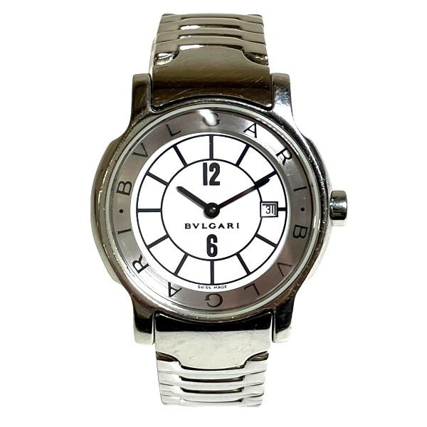 【ブランド】ブルガリ【商品名】ソロテンポ【型番】ST29S【シリアル】M62392【ムーヴメント】クォーツ【材質】SS【サイズ】ケース幅(リューズを含まず)×厚さ×腕回り(内径)×重さ約29mm×8mm×15cm×65.2g【カラー】ホワイ...