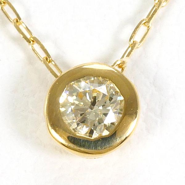 【素材】K18/イエローゴールド【石目】ダイヤモンド 0.09ct【総重量】約0.9g【サイズ】トップ：H約4×W約4mm(トップとチェーン取り外し不可)チェーン：全長 約45cm(フリーアジャスター)【付属品】なし【商品の状態】新品仕上げ...