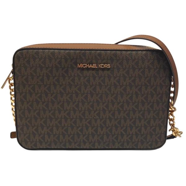 【ブランド】Michael Kors / マイケルコース【型番】35F8GTTC3B【カラー】ブラウン【素材】PVC、レザー【サイズ】H約16cm×W約24cm×D約5cmショルダー：約113cm〜128cm【仕様】開閉式：ファスナー内側：...